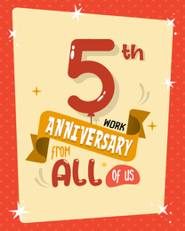 Work Anniversary Cards | Employee Anniversary Ecards